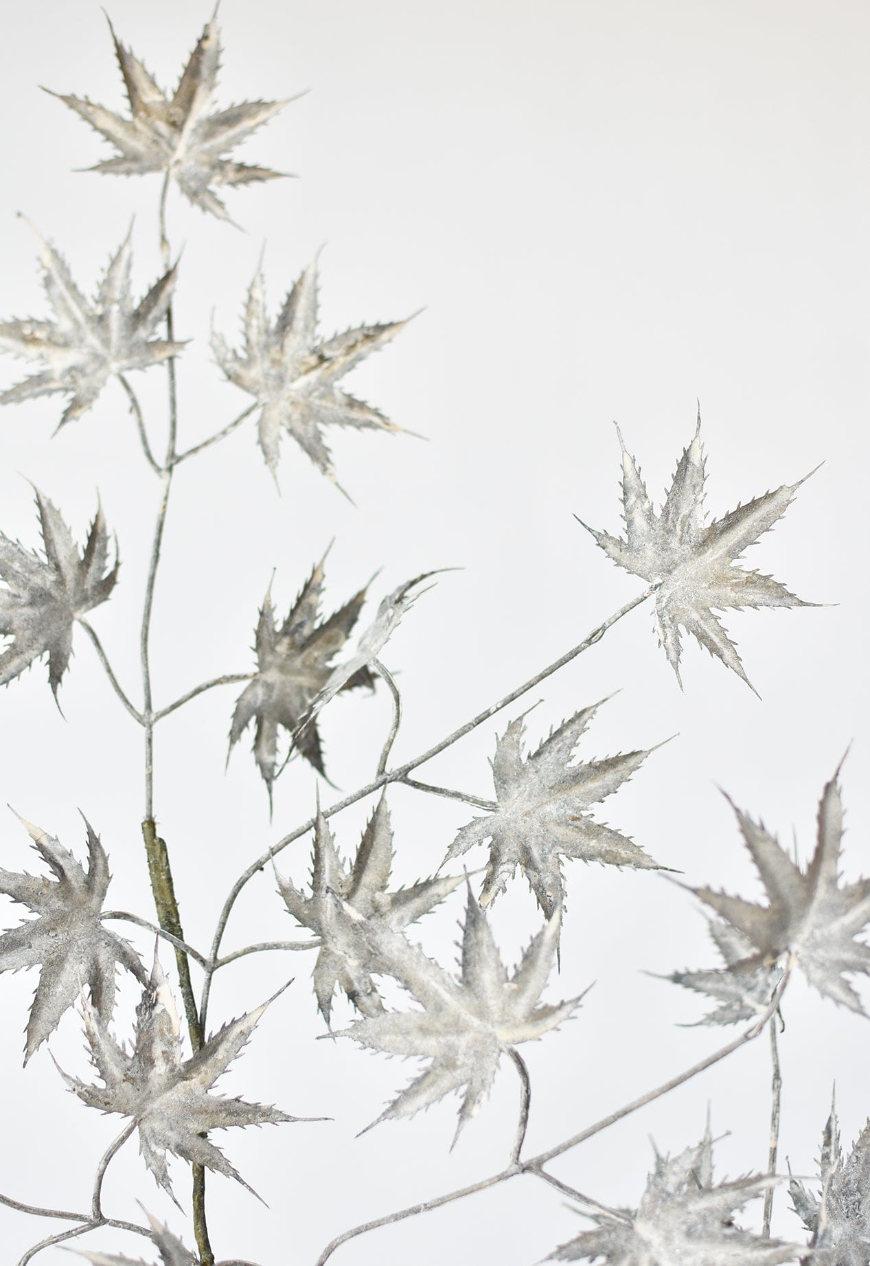 39" Faux Gray Maple Leaf Spray Stem | Michaels