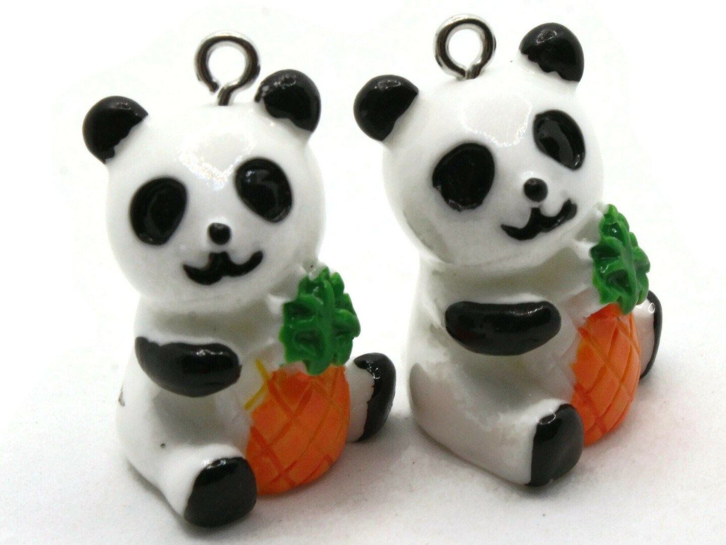 2 26mm Resin Panda with a Pineapple Charms | Michaels
