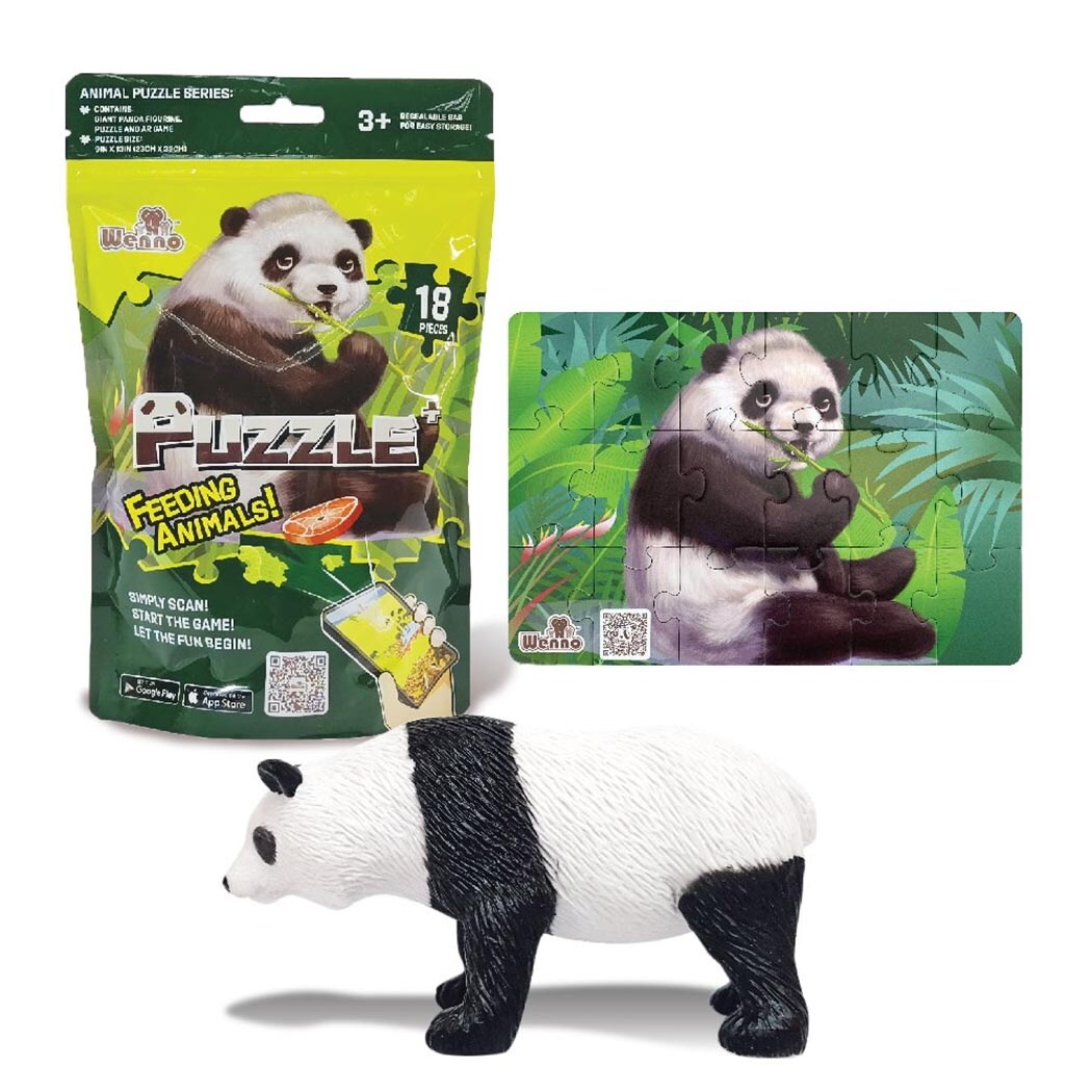 Wenno Animal Figurine With Puzzle And AR Game-Panda | Michaels
