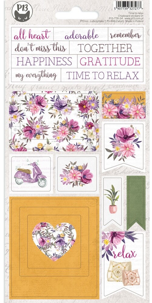 Time To Relax Chipboard Stickers 4"X8"-#01, Count: 1 | Michaels