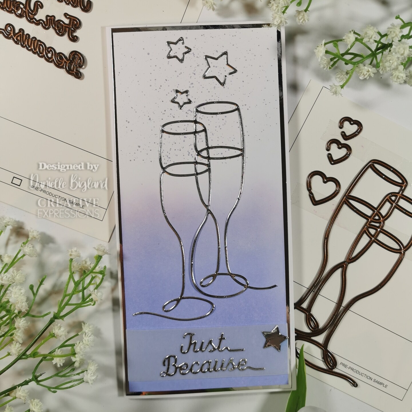 Creative Expressions Craft Dies-One-Liner Collection- Champagne Flutes ...
