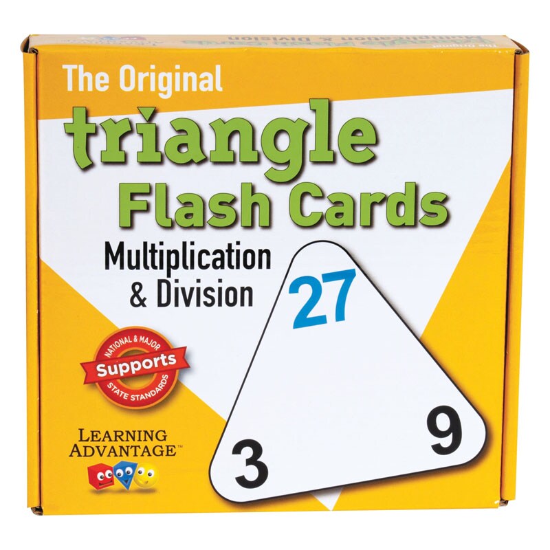 The Original Triangle Flash Cards - Multiplication & Division - Set of ...