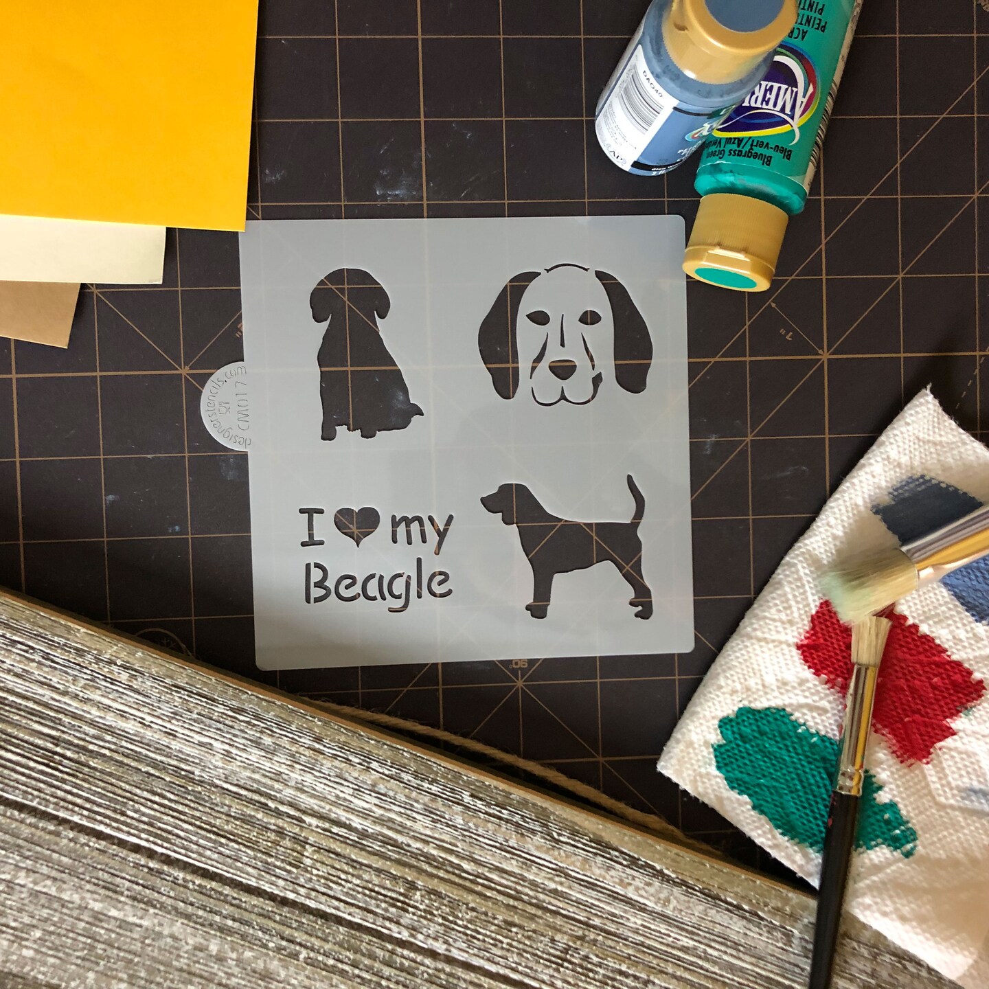 I Love My Beagle Cookie & Craft Stencil | CM017 by Designer Stencils ...