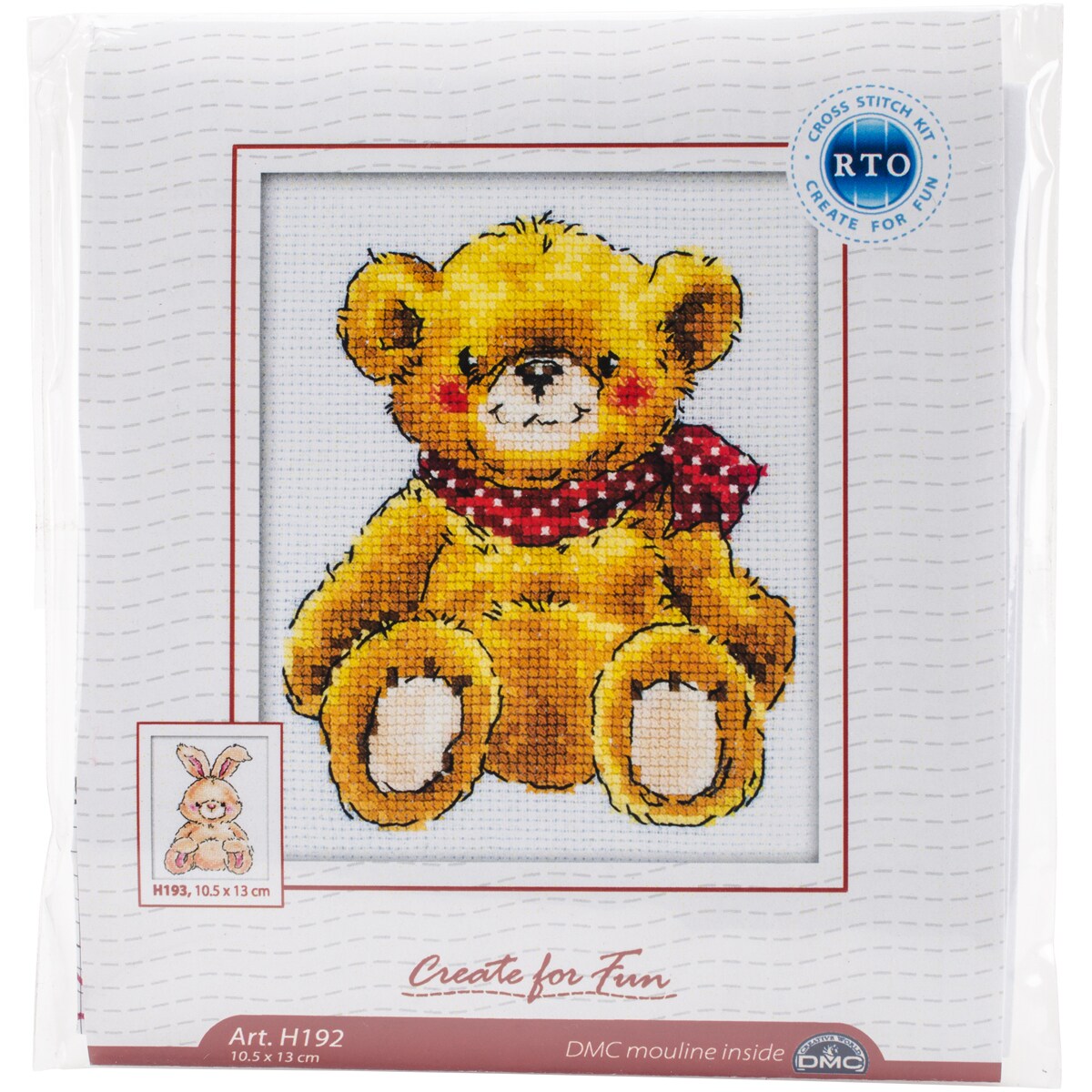RTO Counted Cross Stitch Kit 4"X5"-Teddy Bear (14 Count) | Michaels