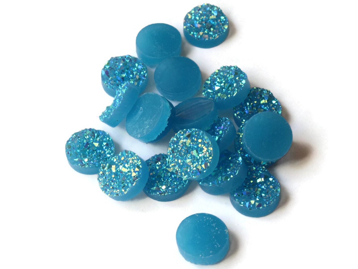 20 12mm Sky Blue Faux Druzy Cabochons | Michaels
