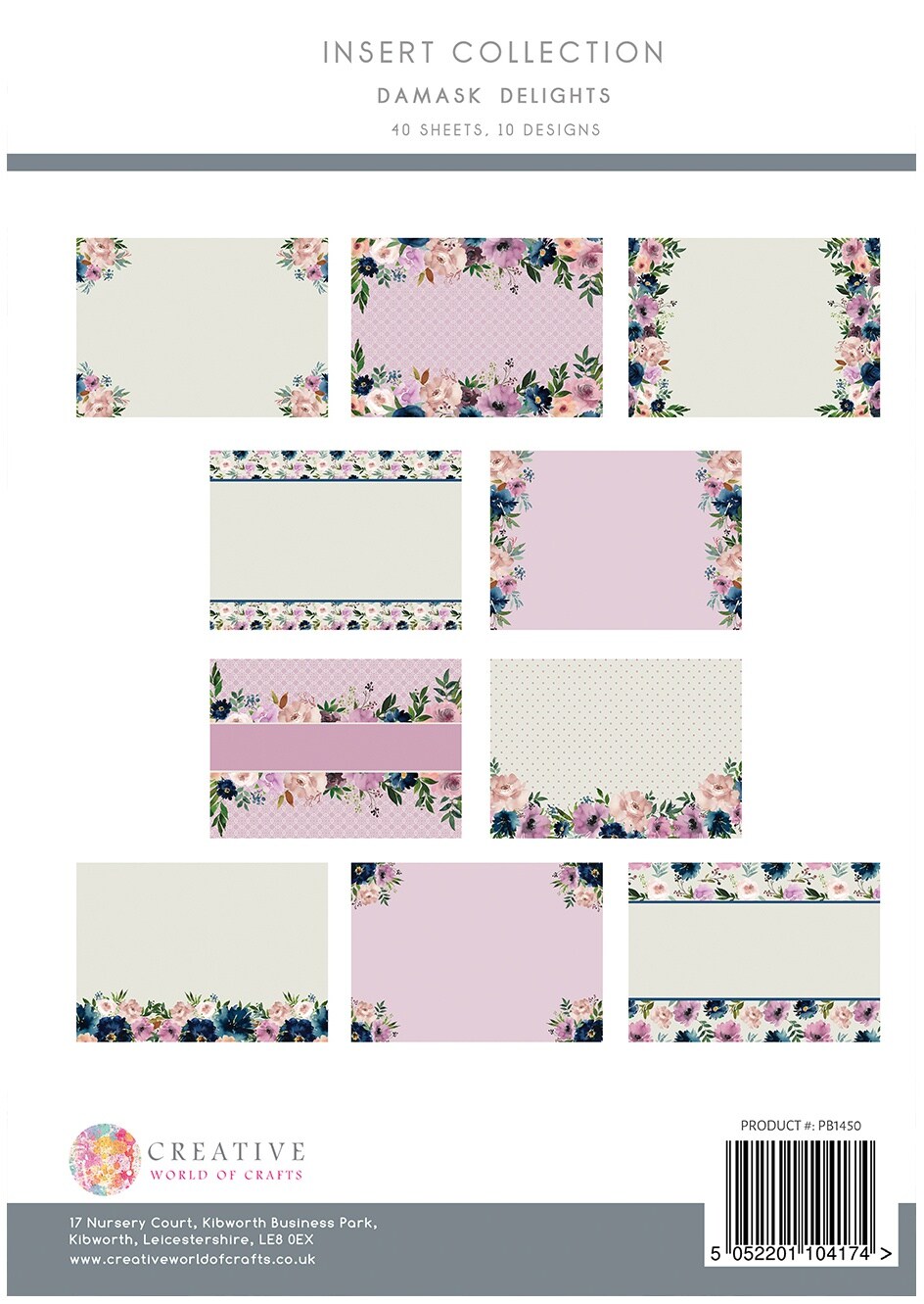 The Paper Boutique Insert Collection A4 40/Pkg-Damask Delights, 10 ...