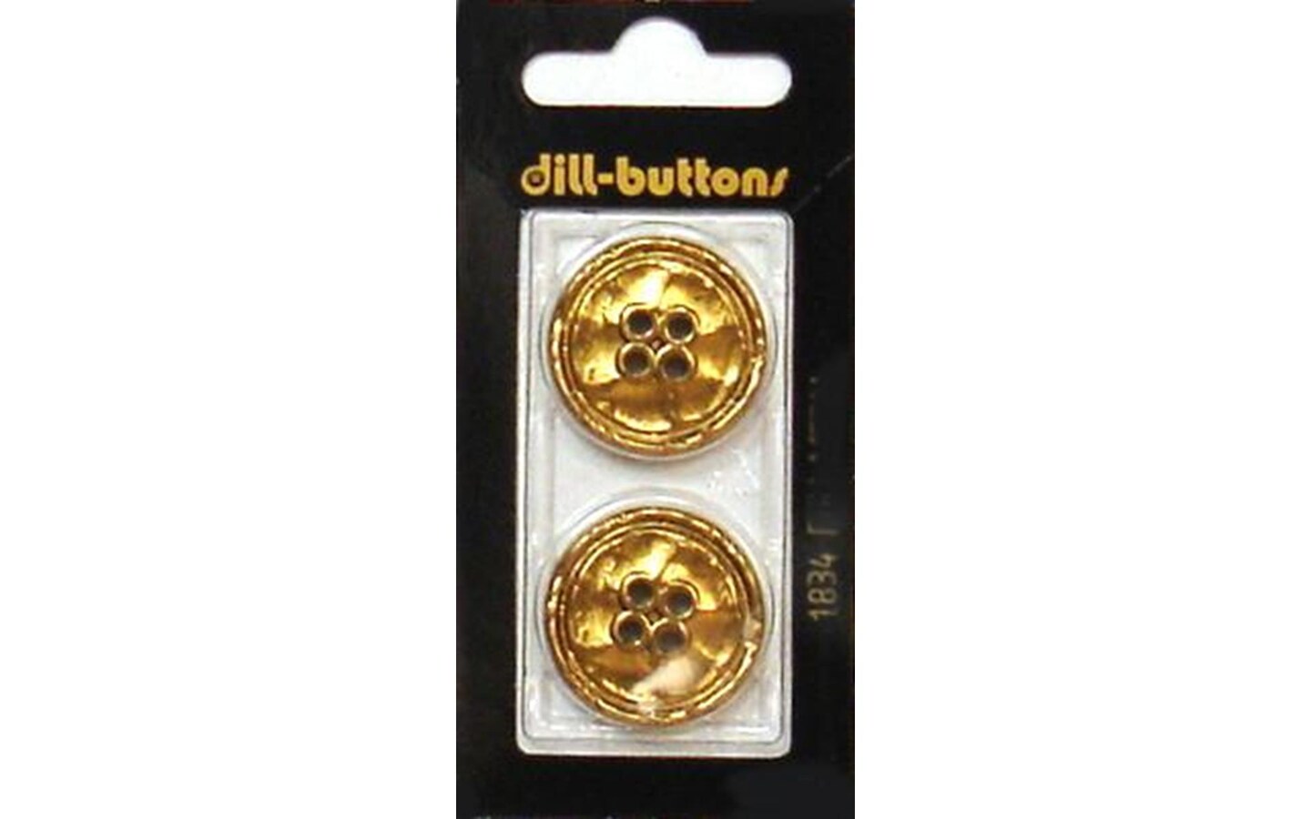 Dill Buttons 25Mm 2Pc 4 Hole Metal Gold | Michaels
