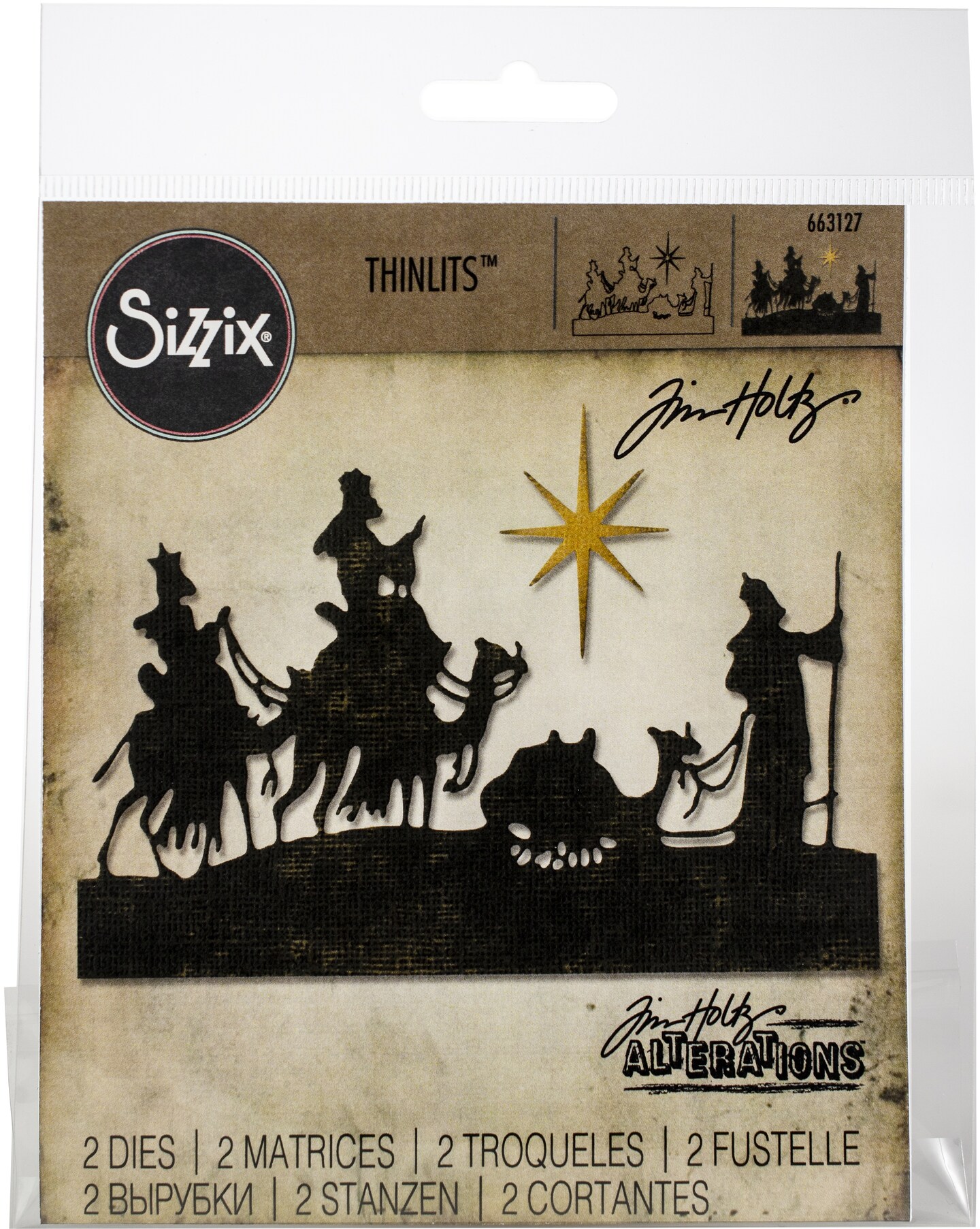 Sizzix Thinlits Dies By Tim Holtz 2/Pkg-Wise Men | Michaels