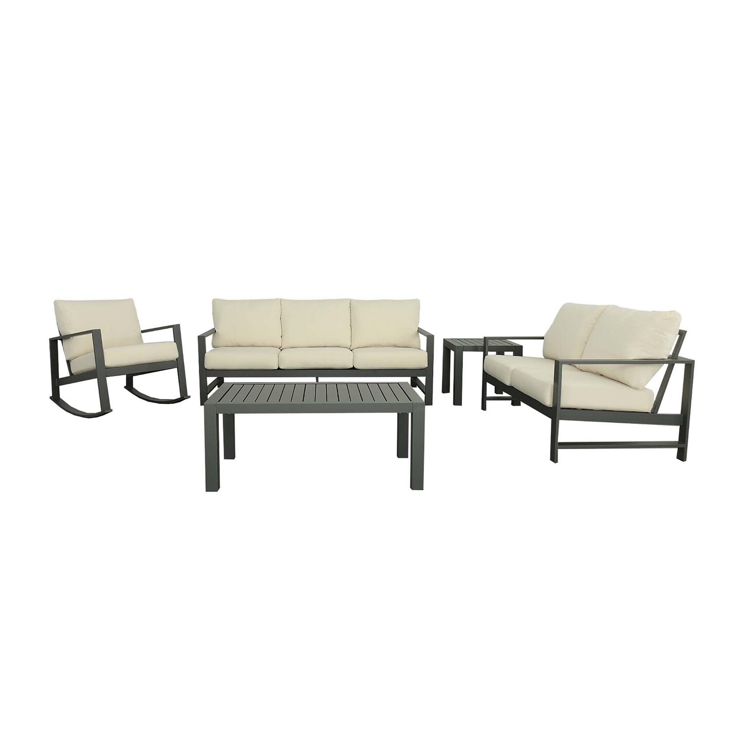 Contemporary Home Living 3pc Outdoor Patio Set with Cushions - 77 ...