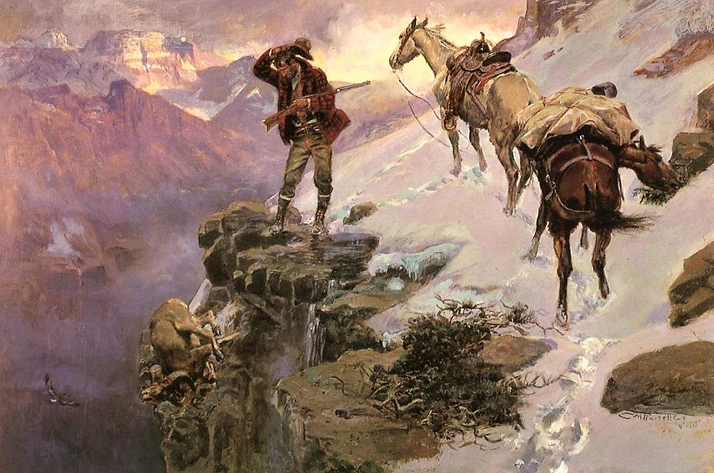 Meats Not Meat Til Its In The Pan Poster Print by Charles M. Russell ...