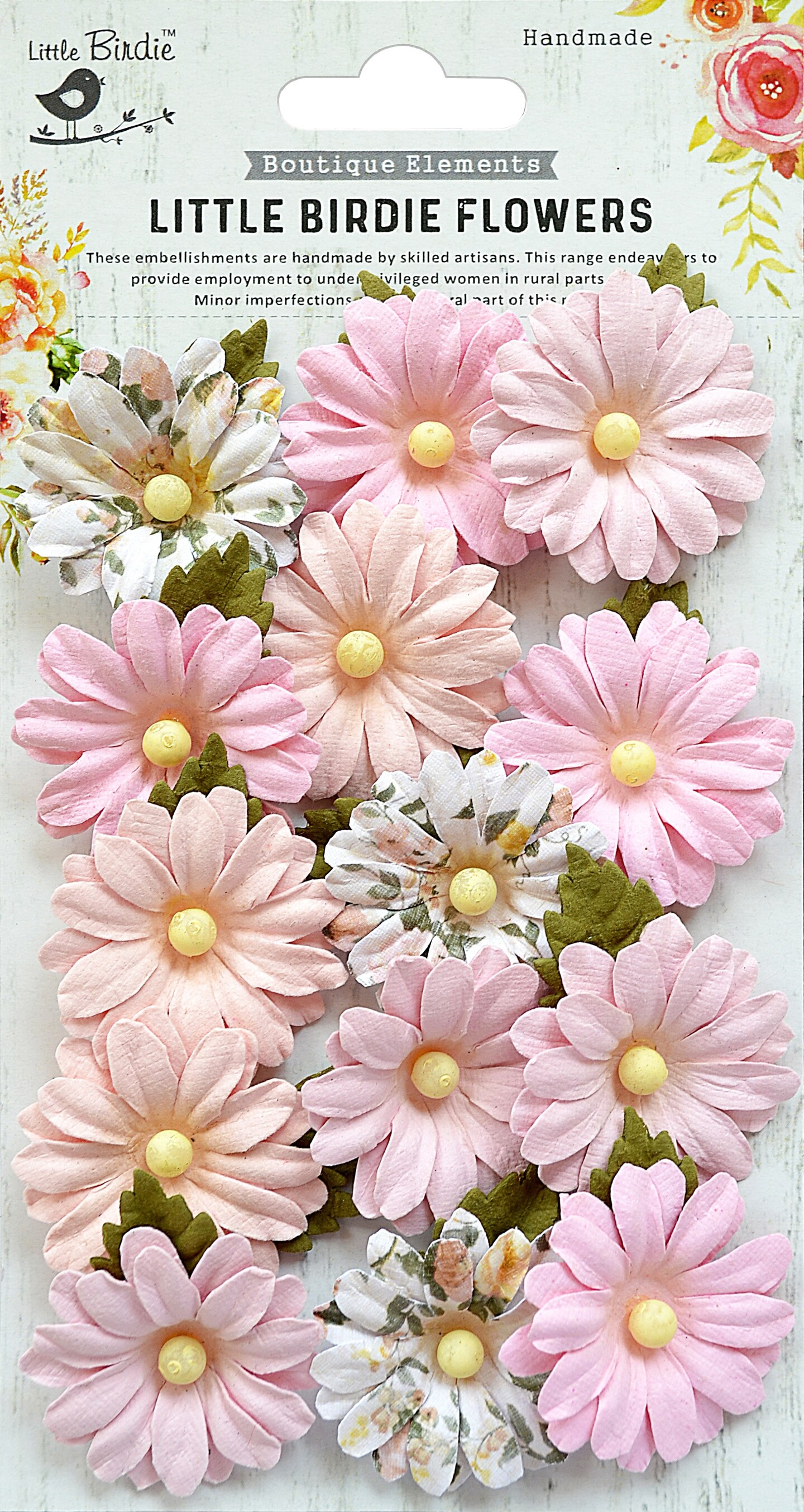 Little Birdie Valerie Paper Flowers 13/Pkg-Pearl Pink | Michaels