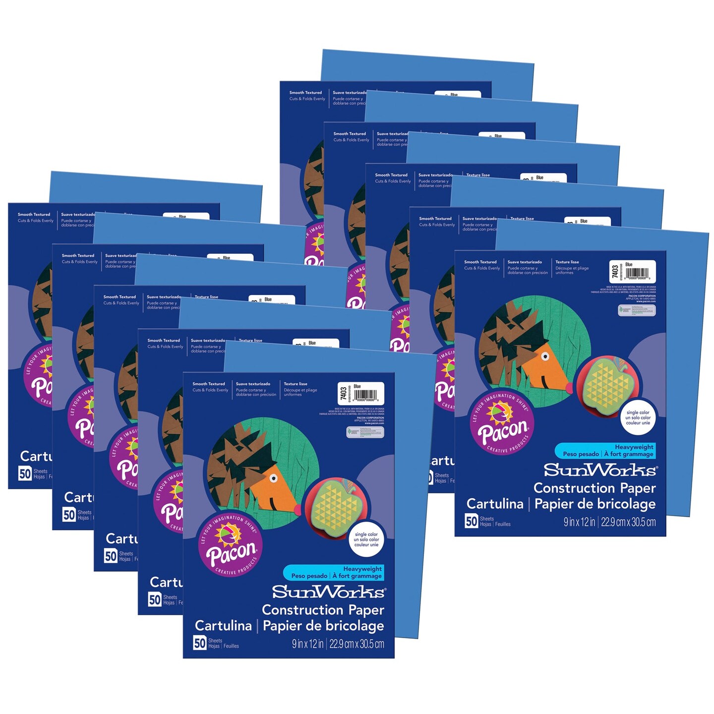 Construction Paper, Blue, 9" x 12", 50 Sheets Per Pack, 10 Packs | Michaels