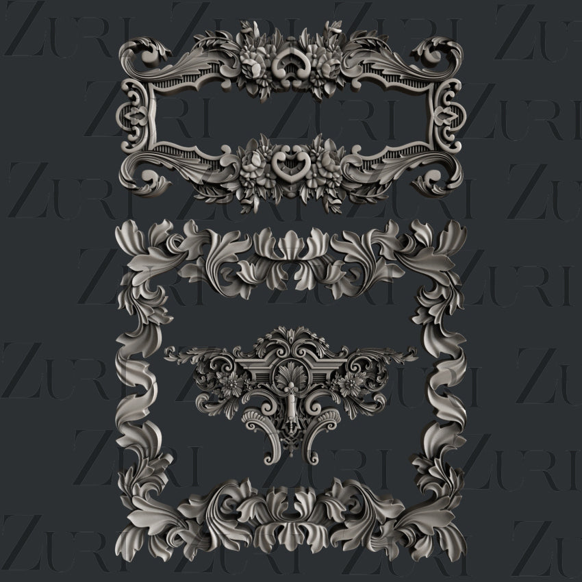 Zuri Designs Inc Zuri Designs Baroque Frames Set 2 | Michaels