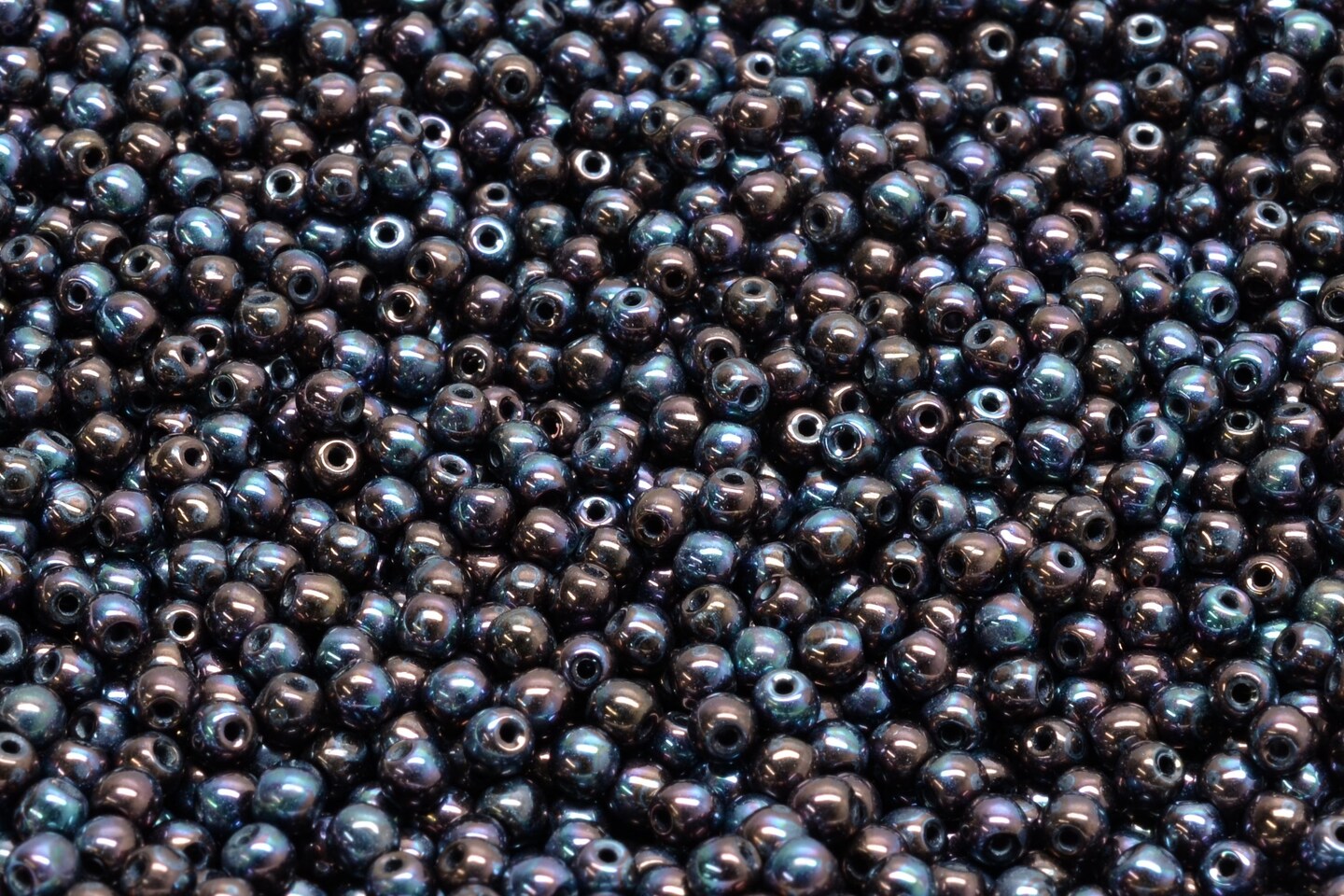 3mm Czech Round Druk Bead, Jet Nebula, 50 pieces | Michaels