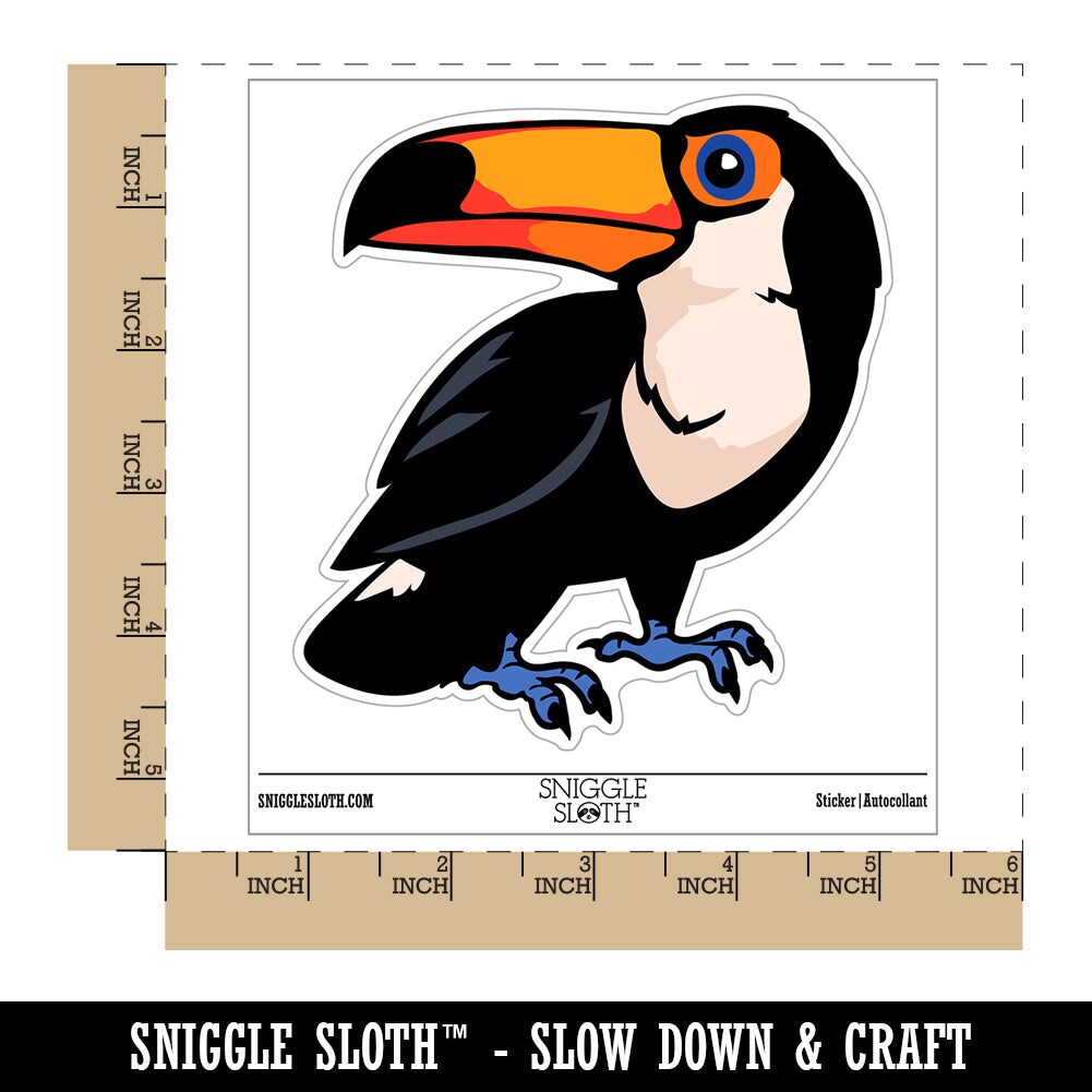 Curious Toco Toucan Bird Waterproof Vinyl Phone Tablet Laptop Water ...