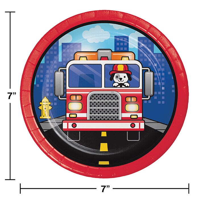 Fire Truck Paper Dessert Plates (8/Pkg) | Michaels