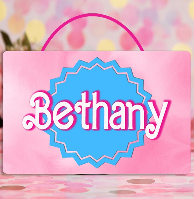 Custom Pink Fashion Doll Name Sign for Kid's Door or Wall ...