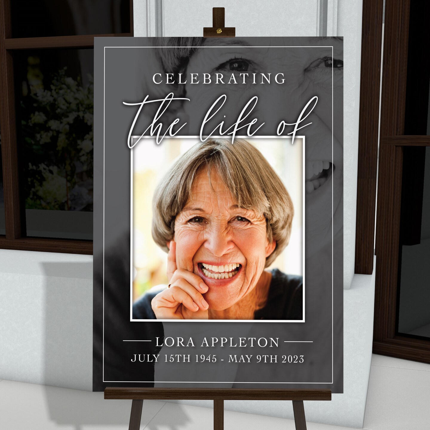 Printed Funeral Welcome Sign, Celebration of Life Sign on Foam Board ...