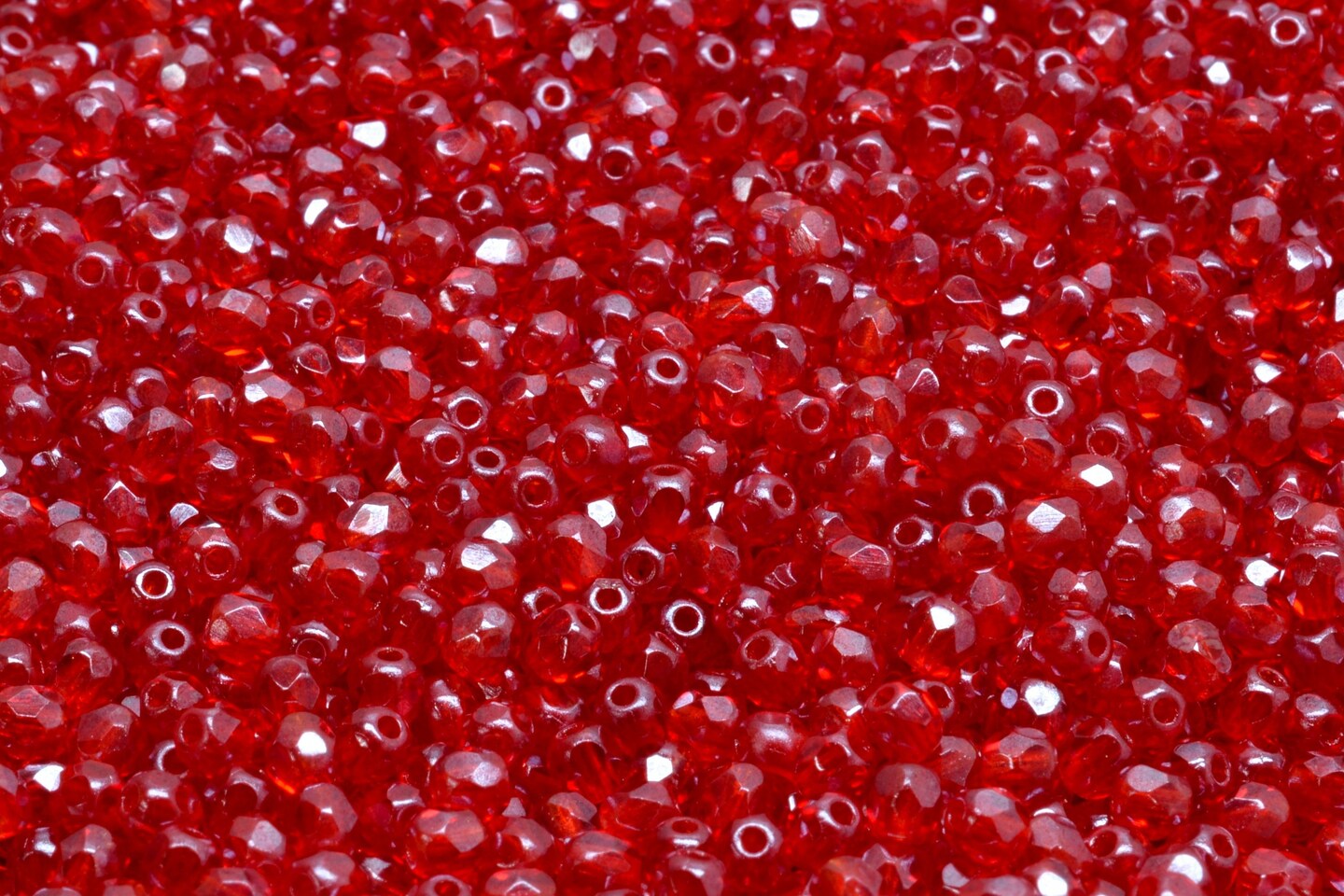 3mm Czech Fire Polish Beads, Siam Ruby Luster, 50 pieces | Michaels
