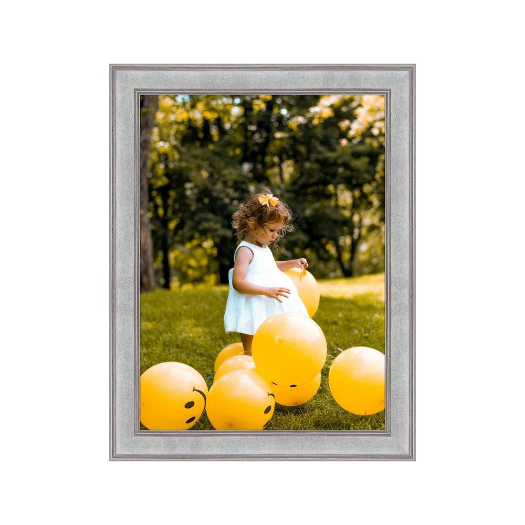 Modern Contemporary Silver Picture Frame with Copper line- Modern ...