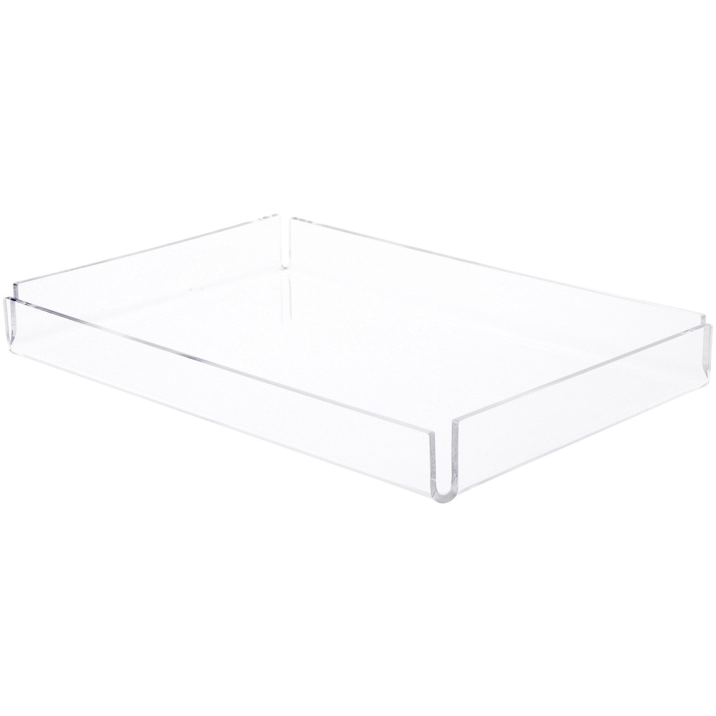 Plymor Clear Acrylic Open Corner Merchandise Display Tray, 8.375" W x ...