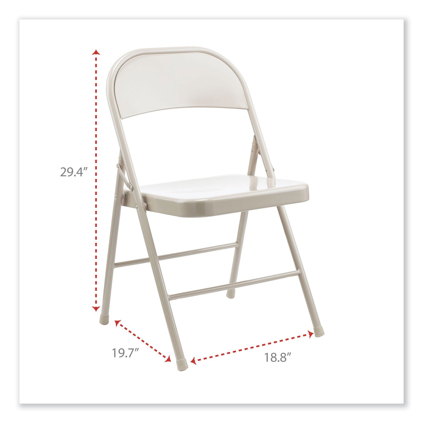 Alera Armless Steel Folding Chair Supports Up to 275 lb Taupe 4 Carton Michaels