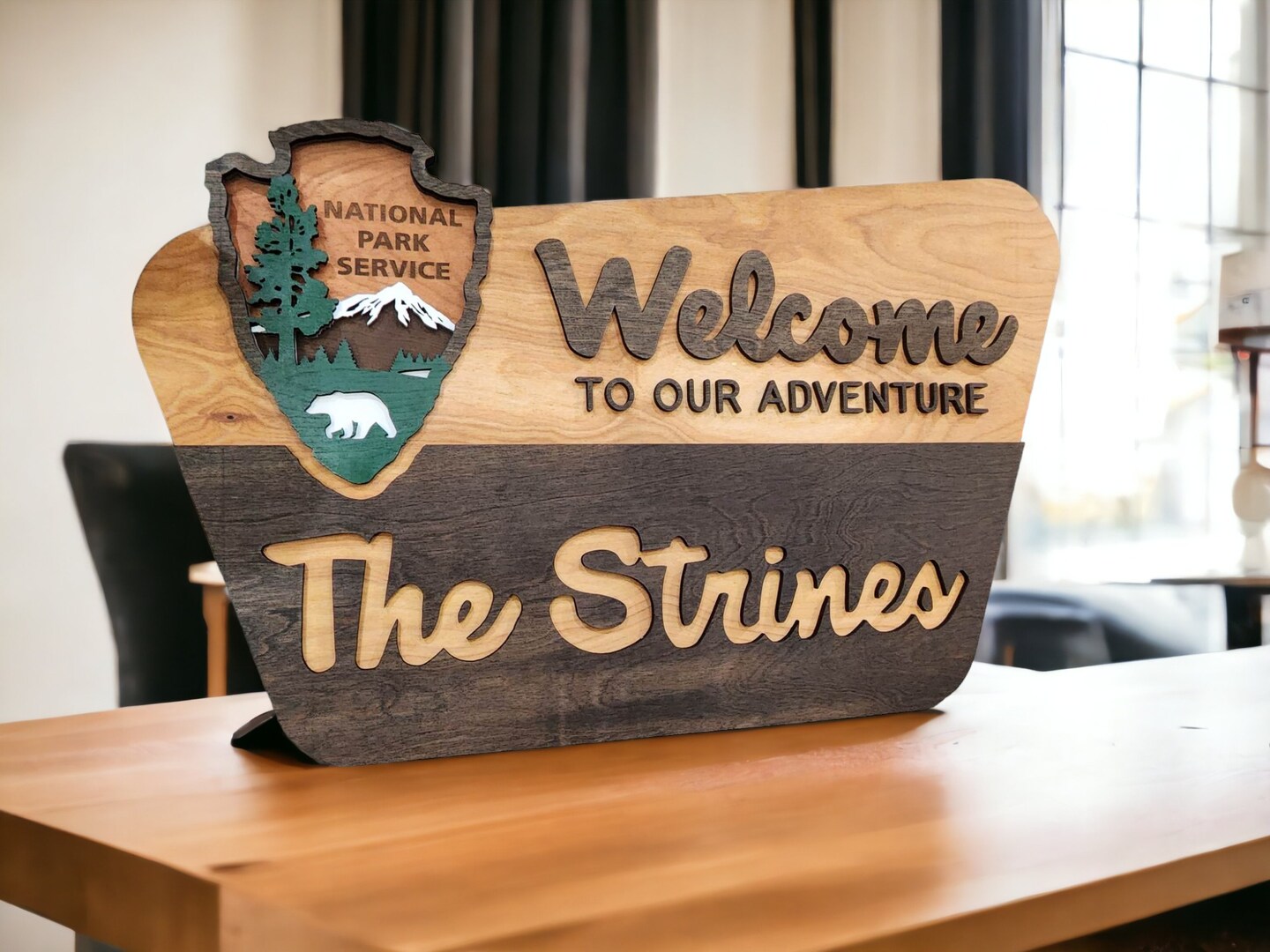 National Park Service Welcome Sign - NPS inspired family name sign ...