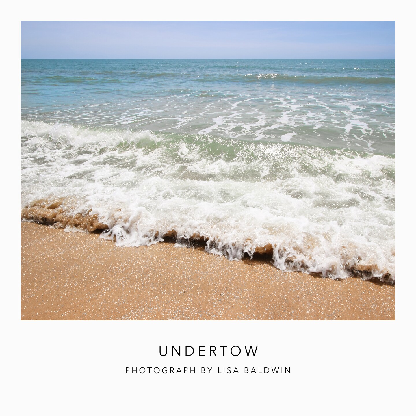 Wave Rushing back Out to Sea Photo - Foamy White Undertow - Ocean Beach Coastal Wall Art ...