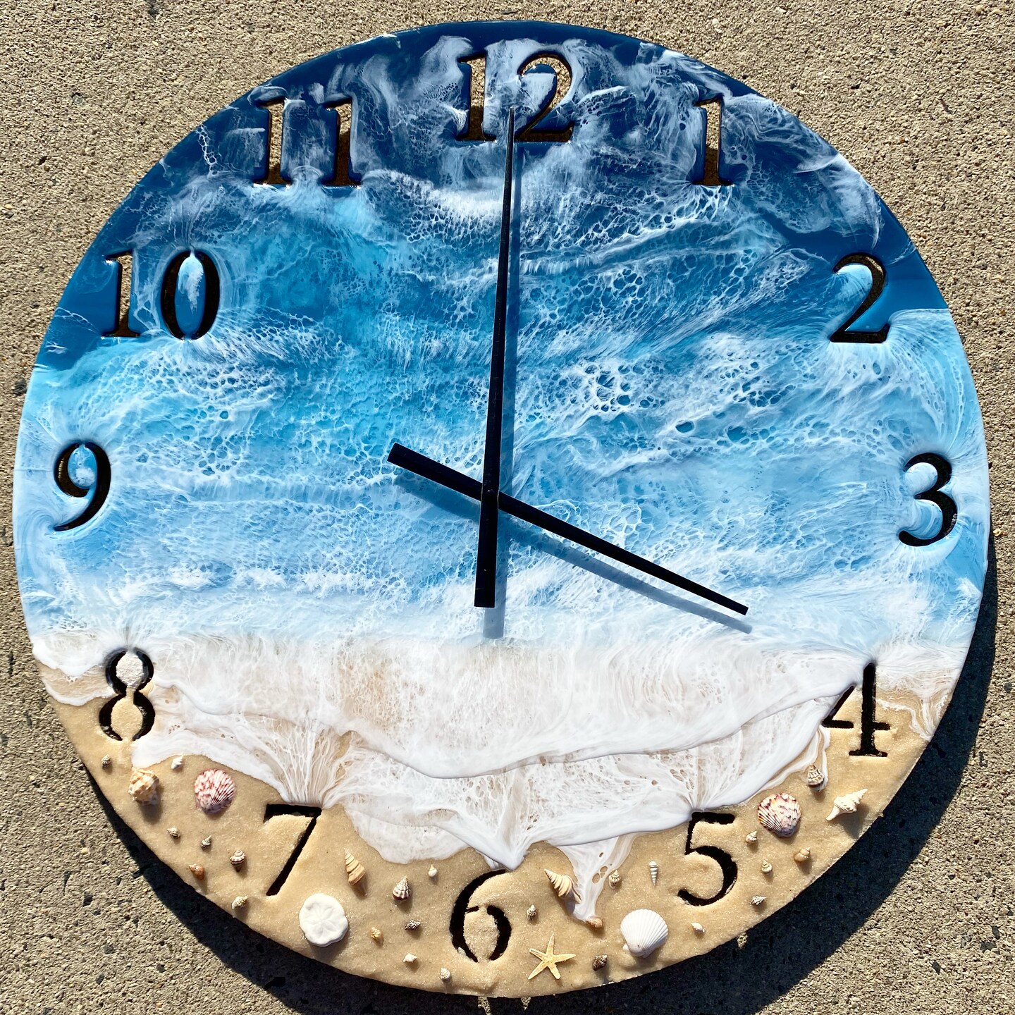 36" Gigantic Beach Clock for Wall Unique, Oversized Wall Art Huge Big ...