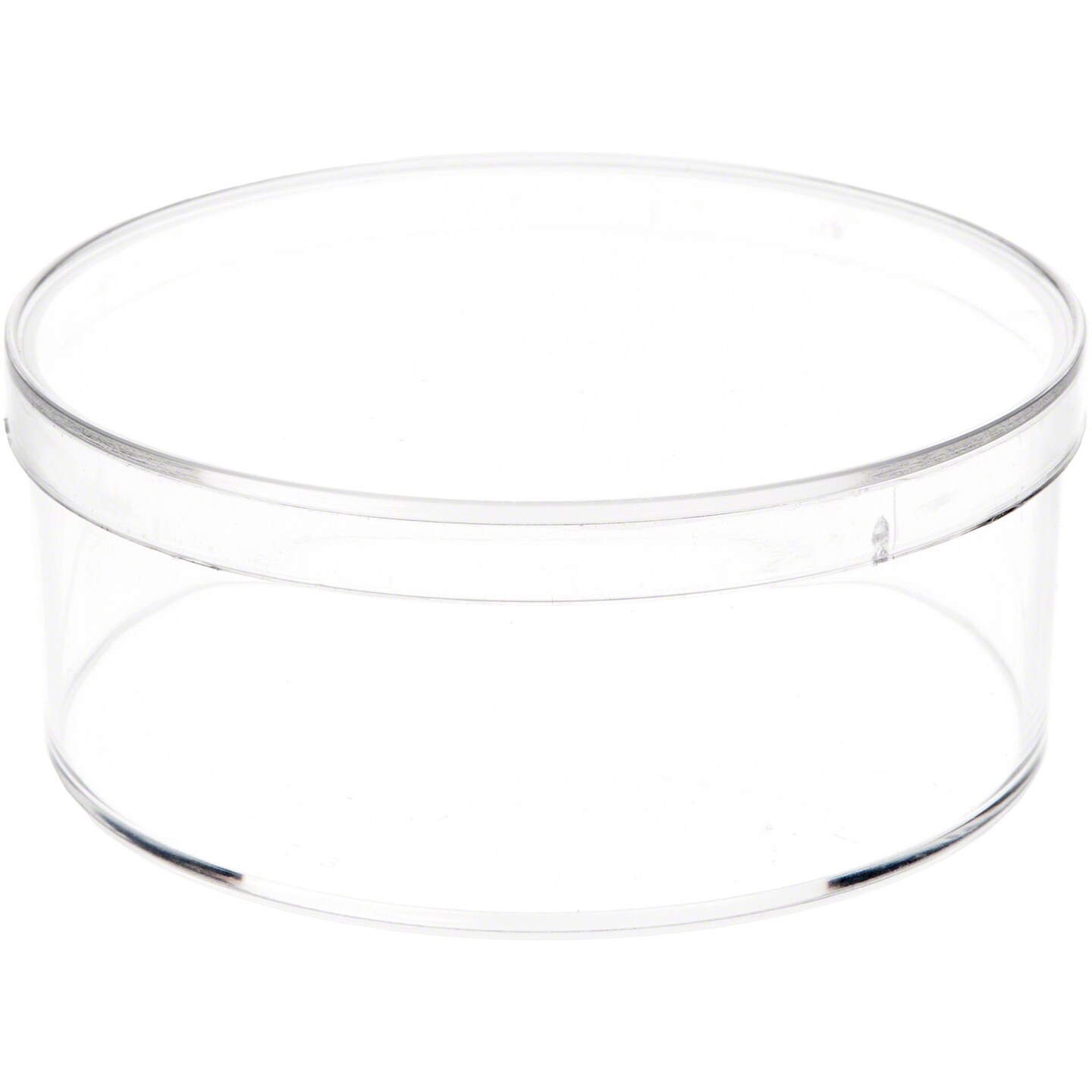 Pioneer Plastics 015C Clear Small Round Plastic Container, 3.3125" W x ...