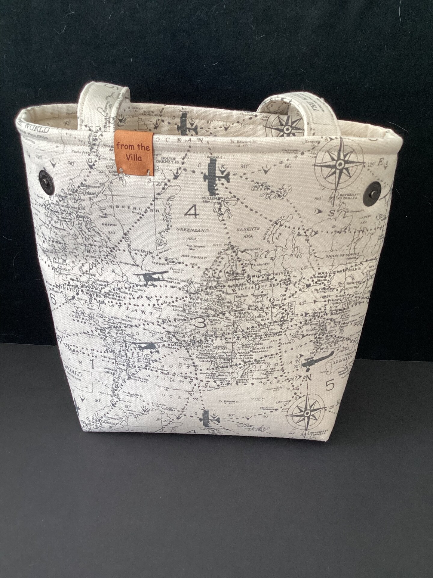 World Traveler Handbag, Vintage Map Purse, Sturdy and Soft, 5 pockets ...