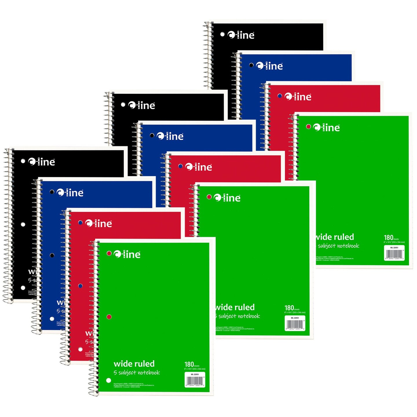 (3 Ea) 5 Sub Notebook Wide Ruled Assorted | Michaels