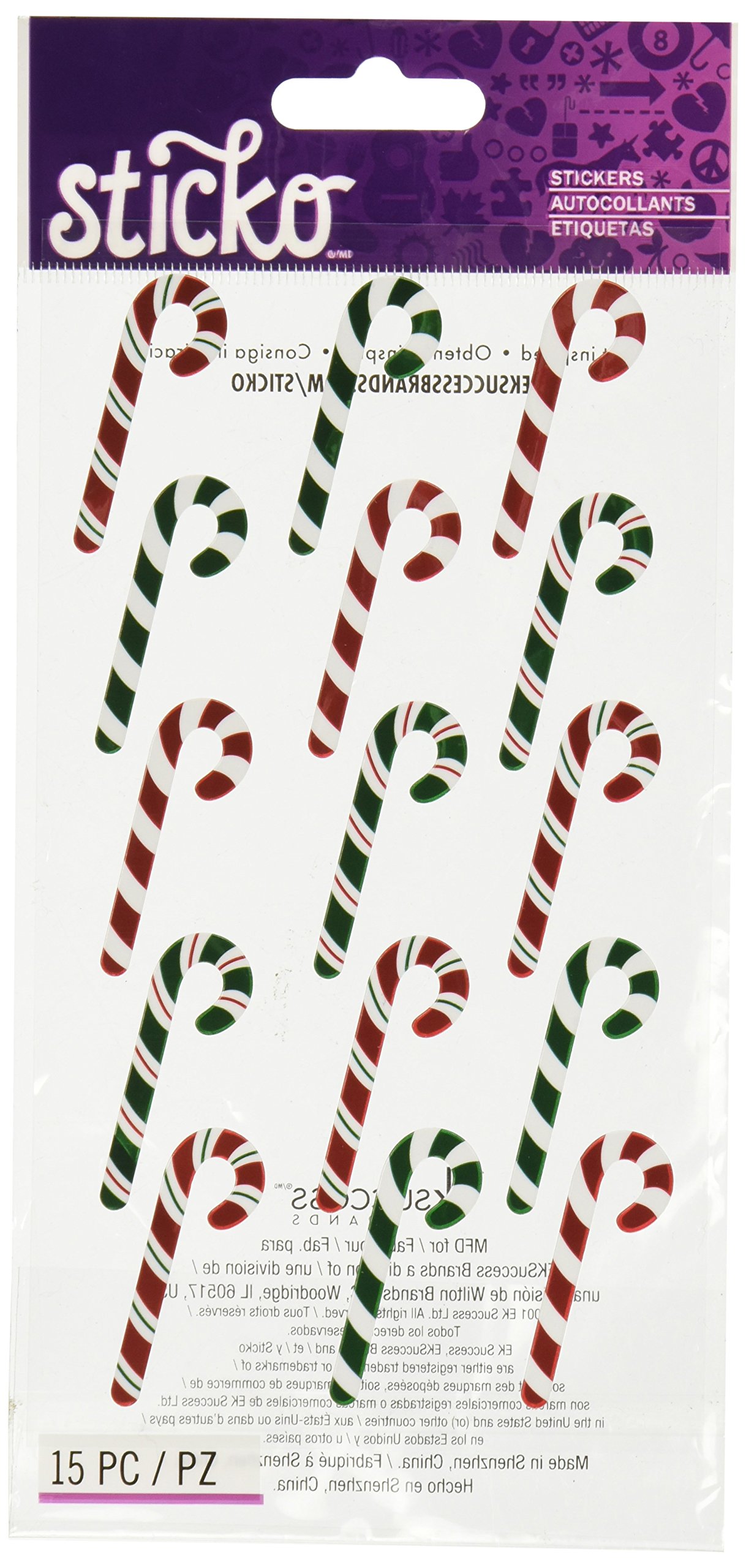 Sticko Christmas Candy Canes Stickers | Michaels