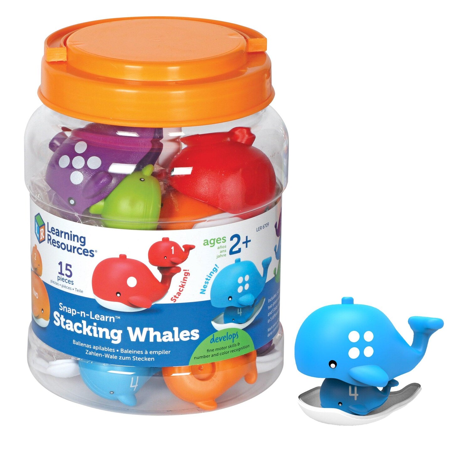 Snap-n-Learn™ Stacking Whales | Michaels