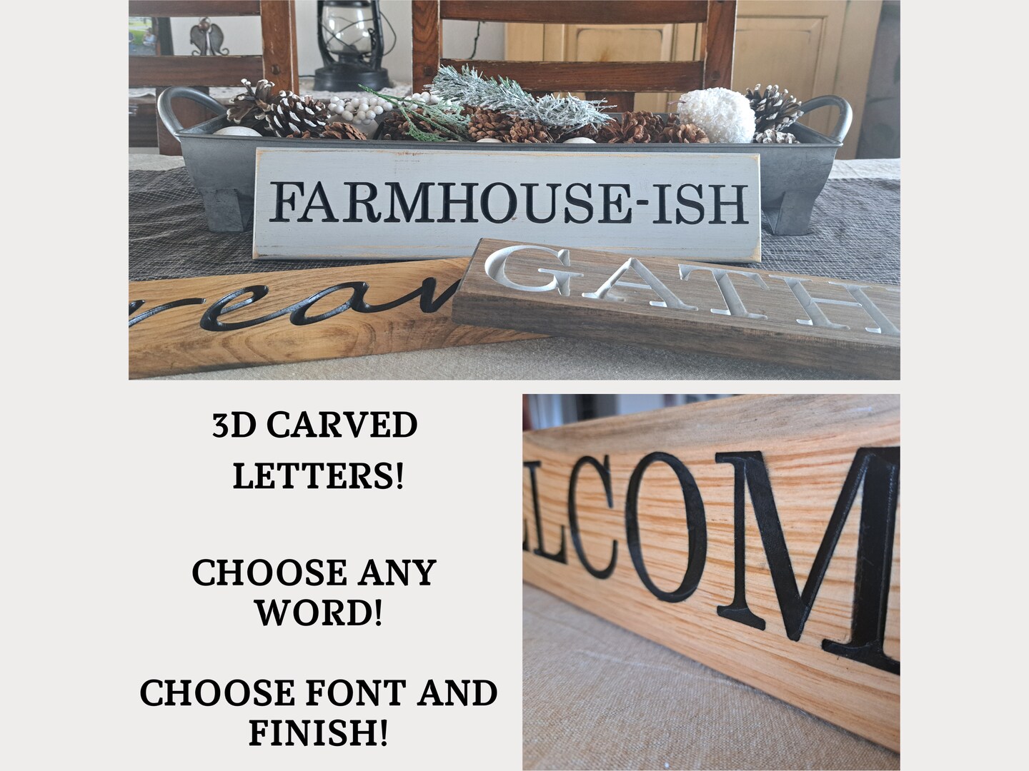 Custom Wooden Sign, Create Your Own Sign, One Little Word Custom Wood ...