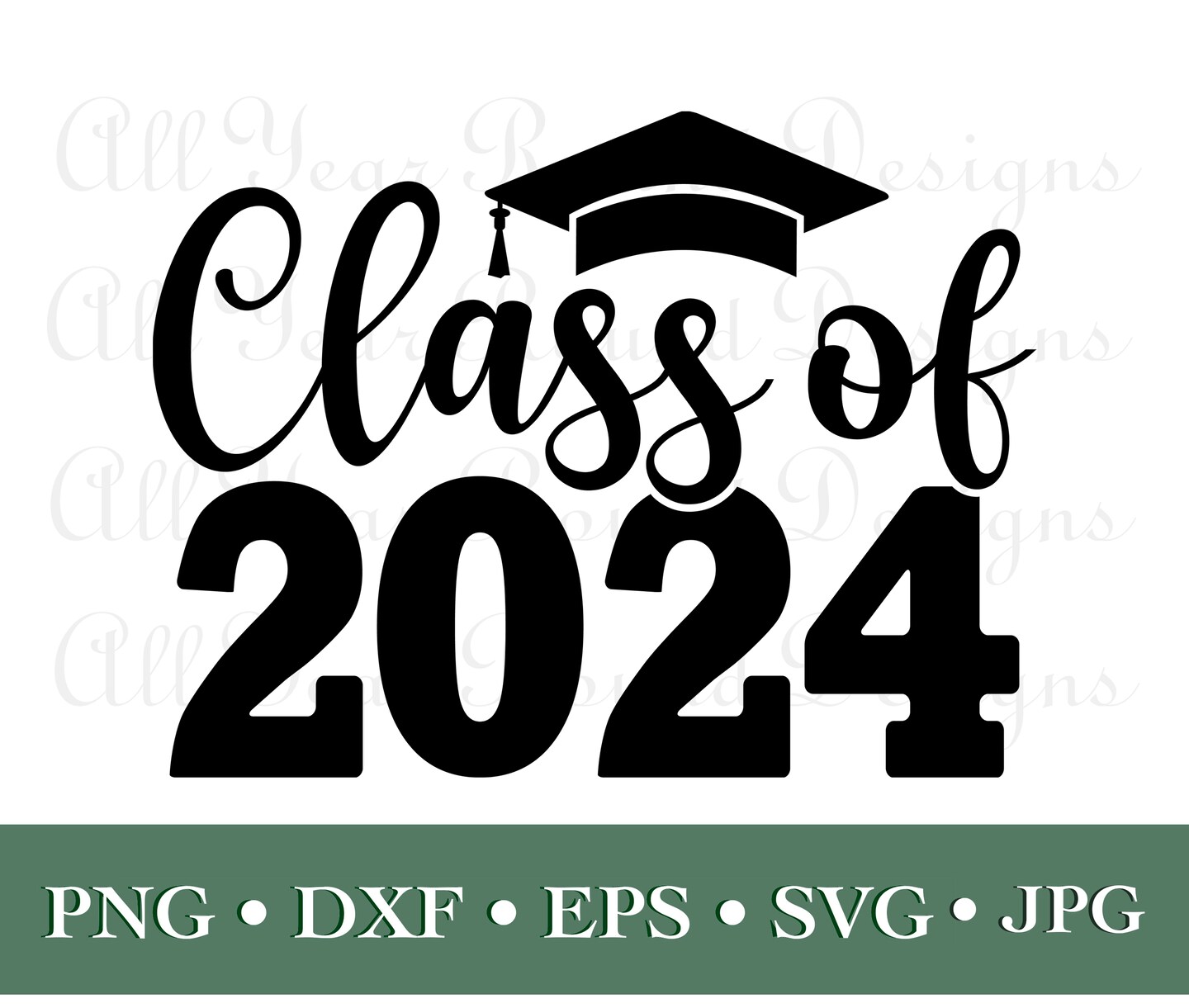Graduation Decor SVG PNG DXF EPS JPG File Bundle Digital Download ...