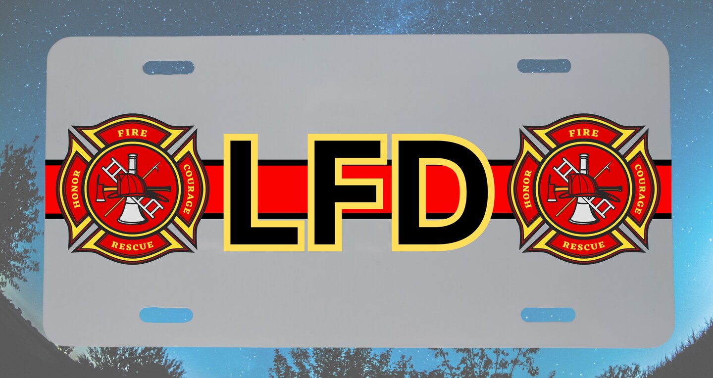 Personalized Fire Department License Plate Cover for Cars and Trucks ...