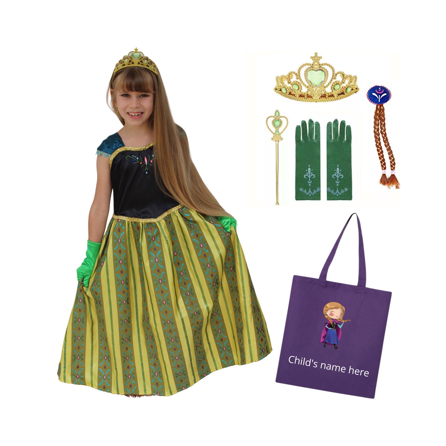 Anna Coronation dress, Frozen gift set, Princess Anna dress, Frozen ...