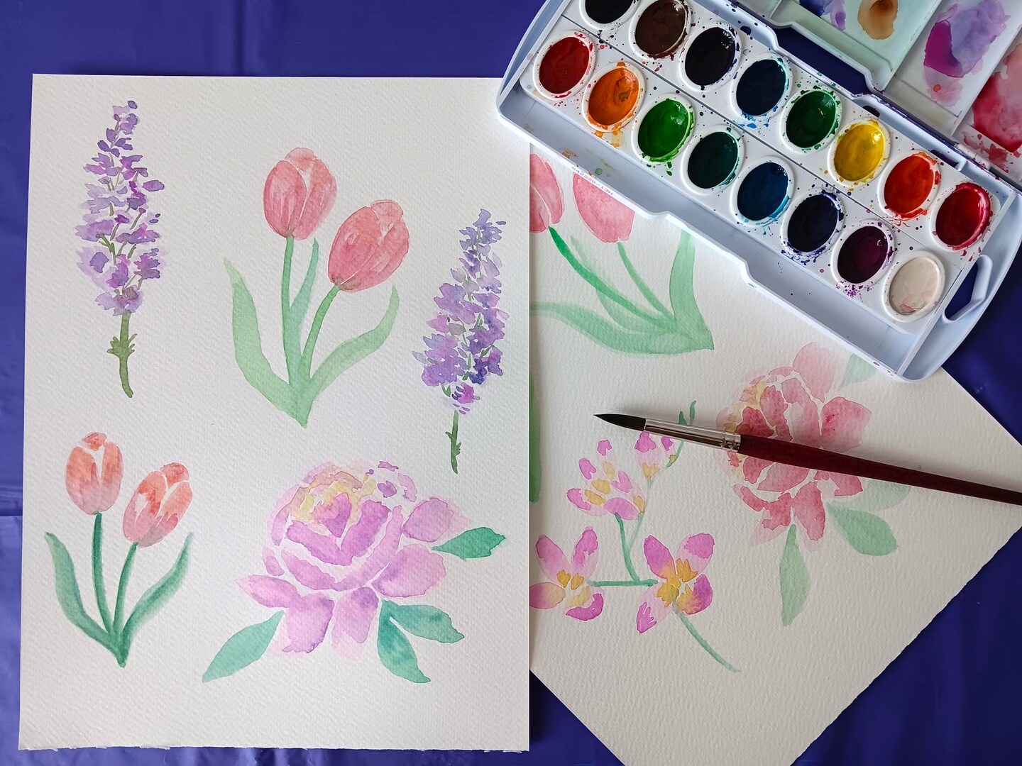 Spring Flowers Watercolor Painting - Beginners | Classes | Michaels
