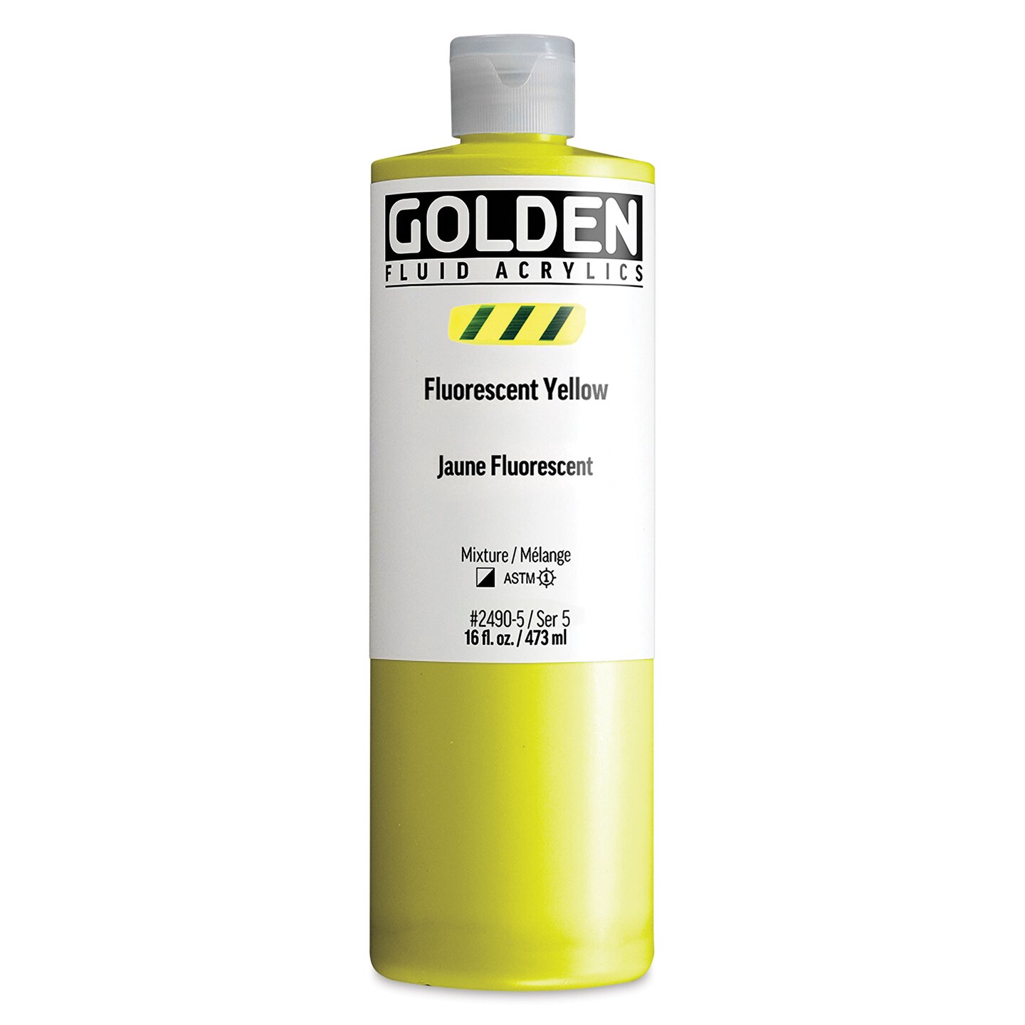 Golden Fluid Acrylic - Fluorescent Yellow, 16 oz Bottle | Michaels