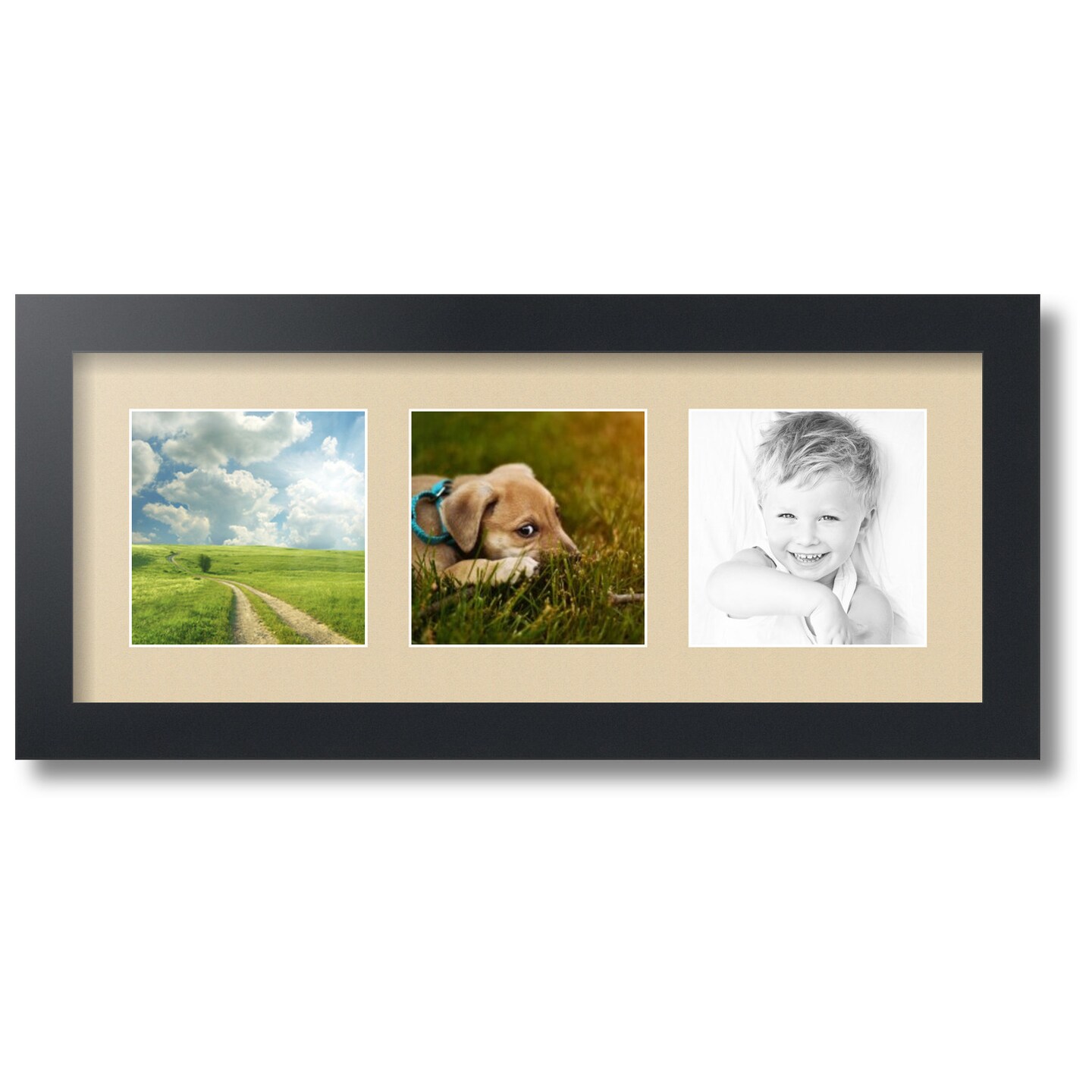 ArtToFrames Collage Photo Picture Frame with 3 - 5x5 inch Openings ...