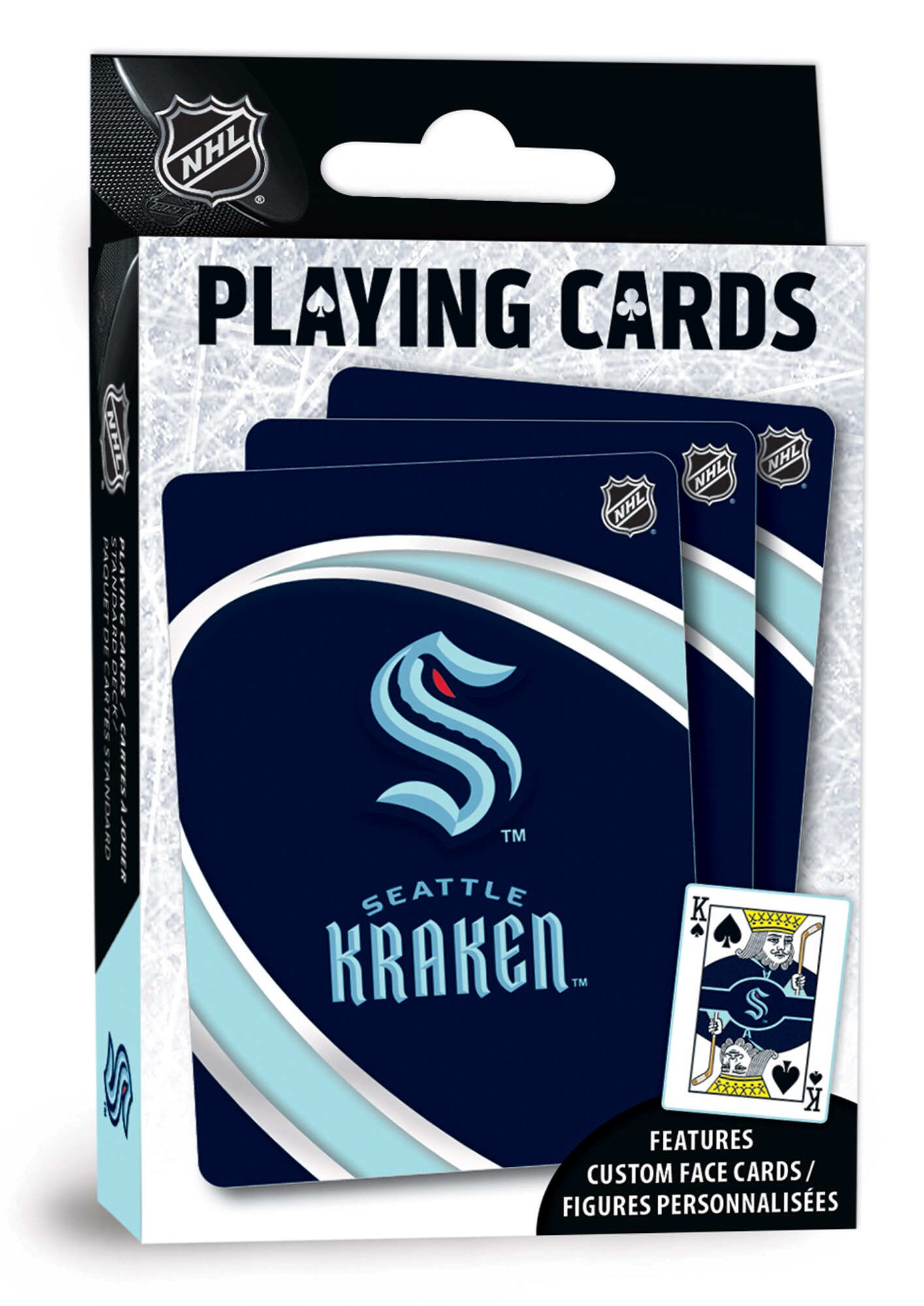 Masterpieces Officially Licensed Nhl Seattle Kraken Playing Cards 54