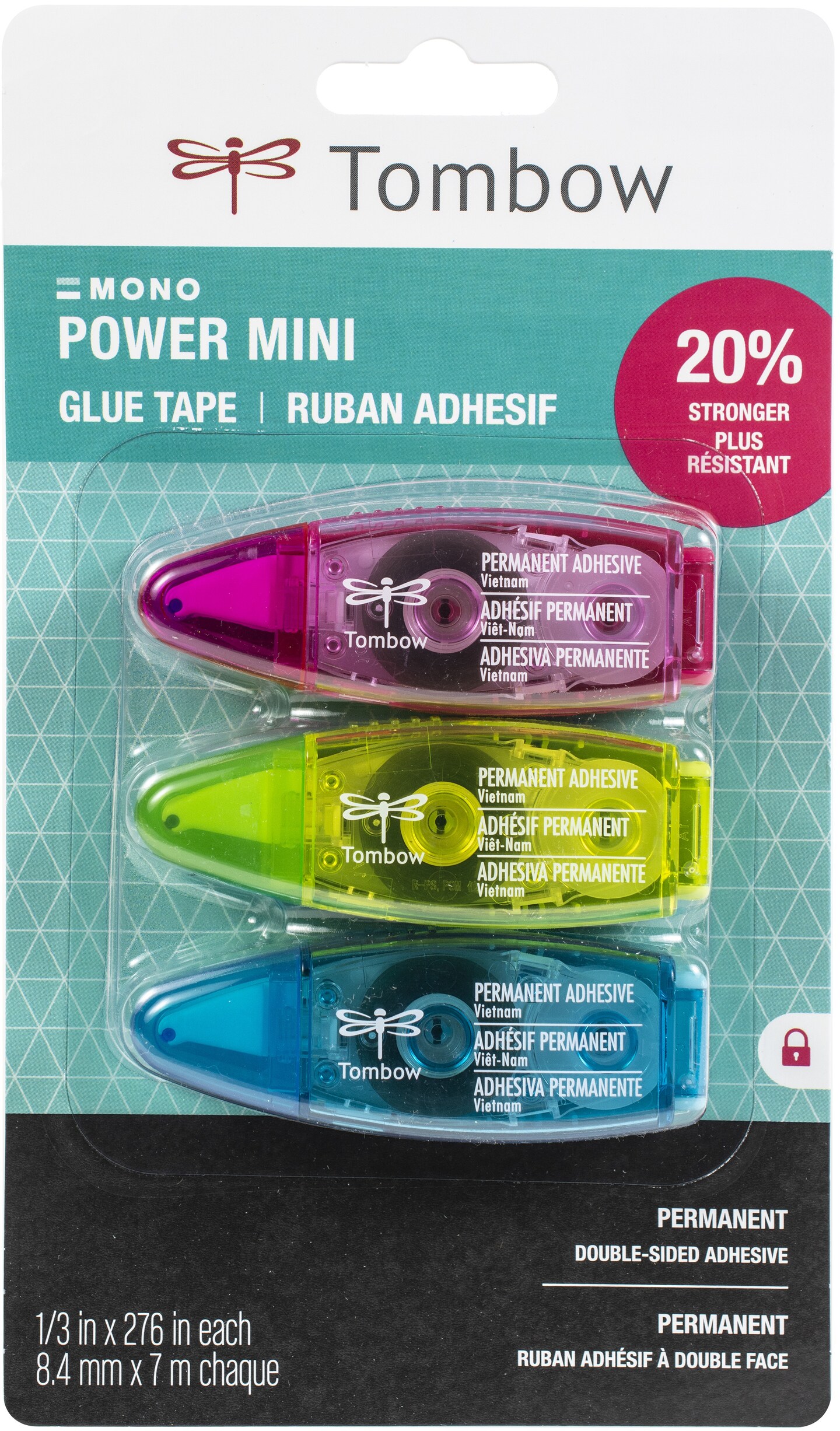 Tombow MONO Power Mini Glue Tape 3/Pkg-1/3"X276", Count: 1 | Michaels
