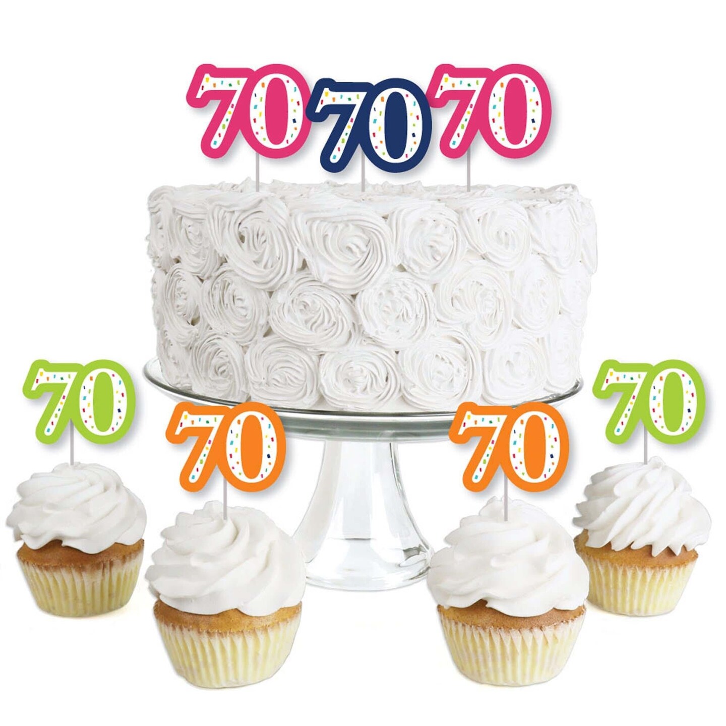 Big Dot of Happiness 70th Birthday - Cheerful Happy Birthday - Dessert ...