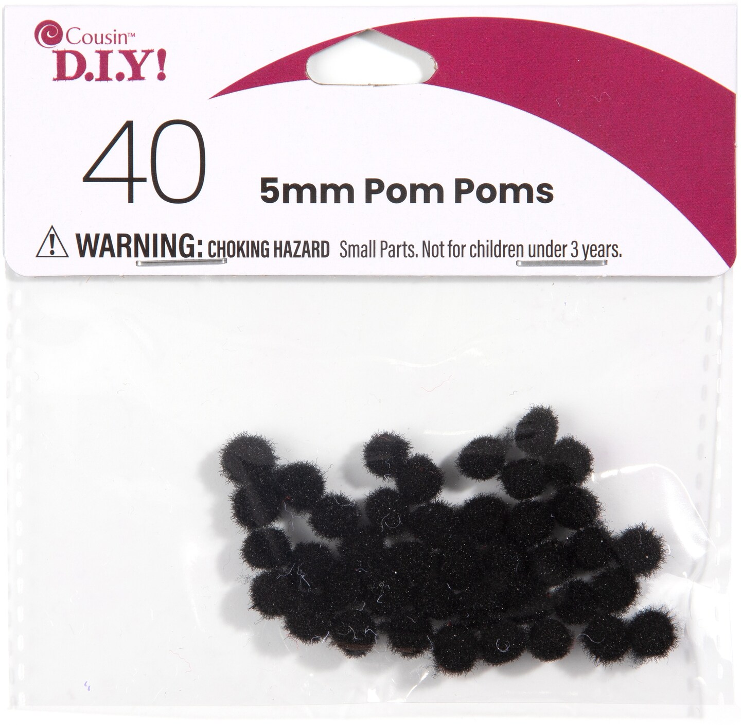 Pom-Poms 5Mm 40/Pkg-Black | Michaels
