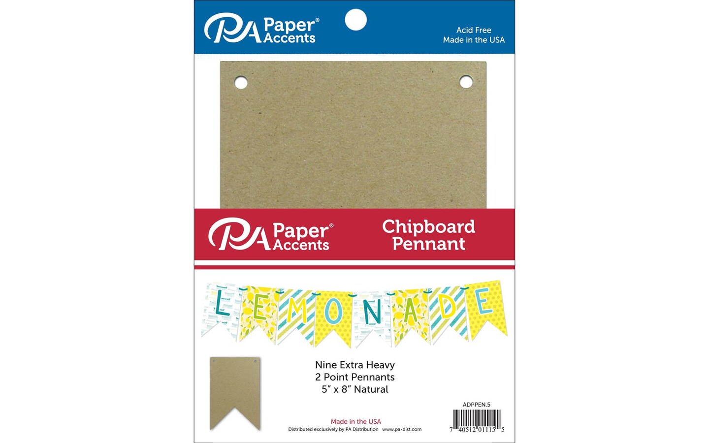 Chip Pennant 2 Point 5x8 9pc Natural | Michaels