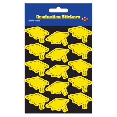 Grad Cap Stickers-Yellow | Michaels