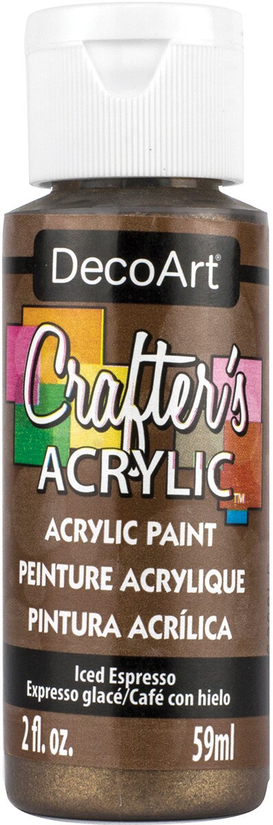 DecoArt Crafter's Acrylic All-Purpose Specialty Paint 2oz-Iced Espresso ...