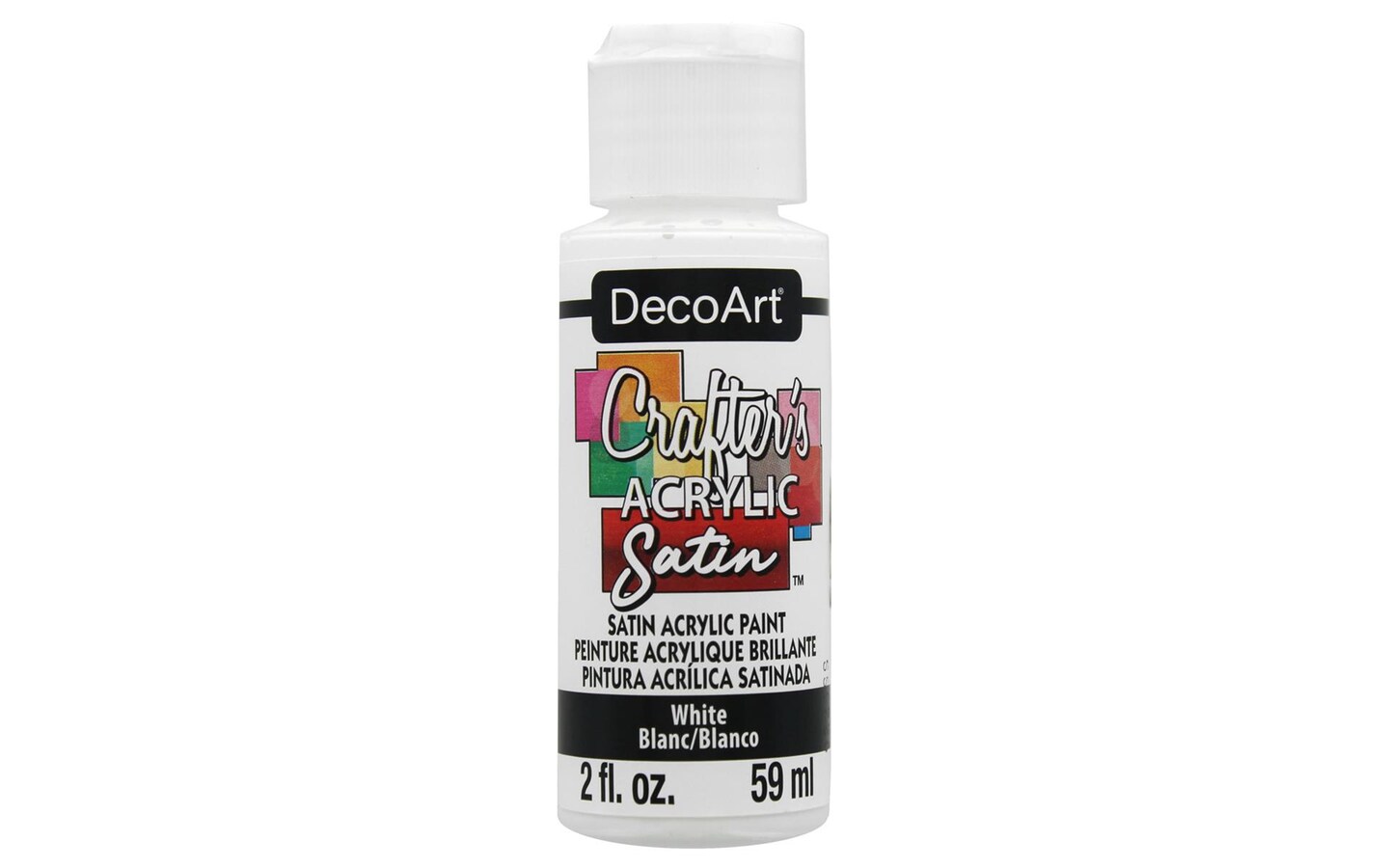 Decoart Crafter's Acrylic Satin Paint 2oz White | Michaels