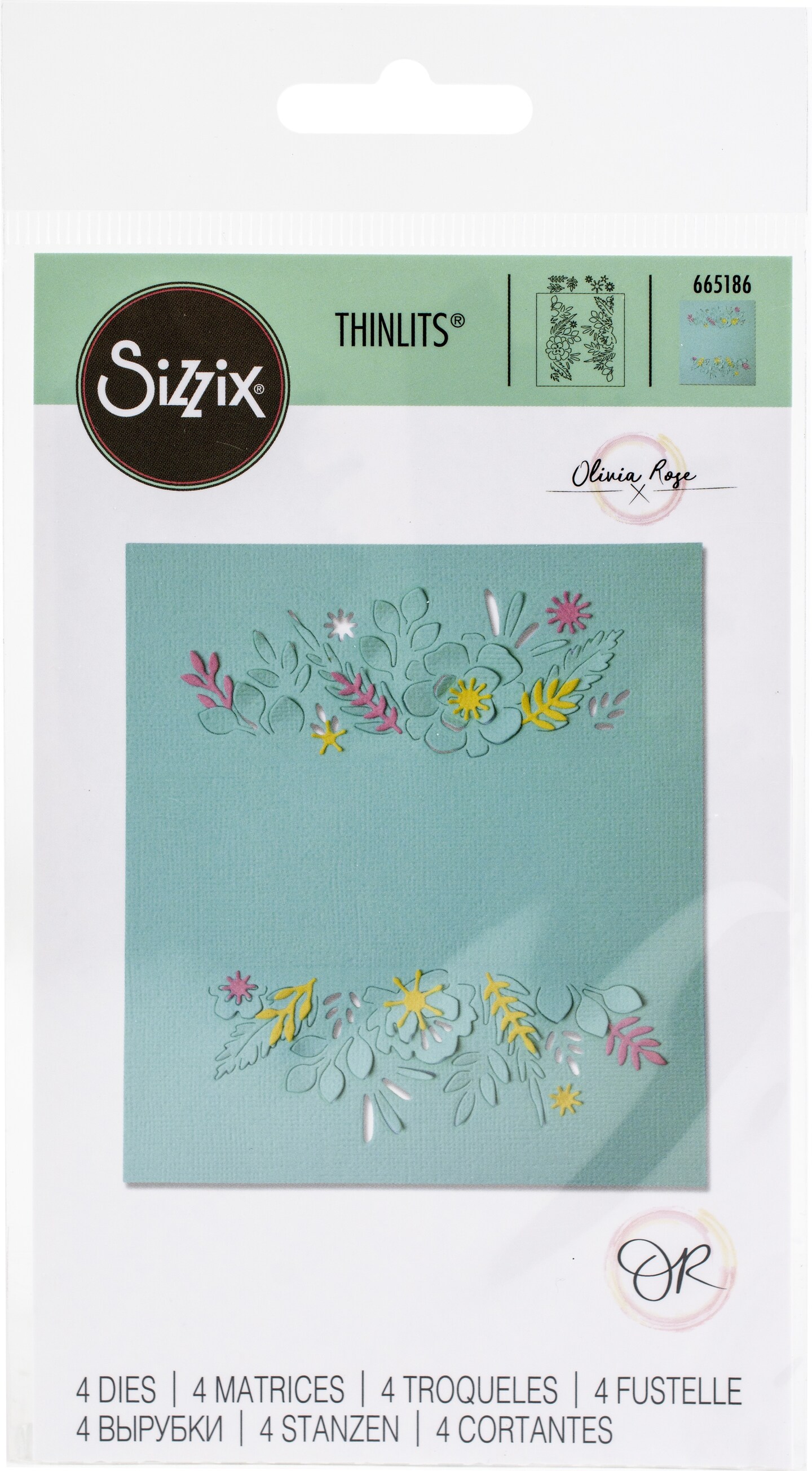 Sizzix Thinlits Dies By Olivia Rose 4/Pkg-Floral Borders | Michaels